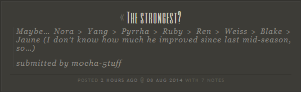 World's Strongest Hunter/Huntress! | RWBY | Know Your Meme