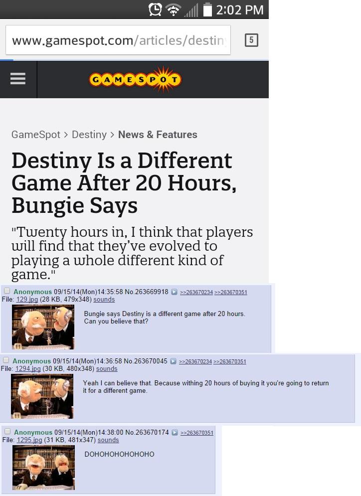 A ''new'' experience | Destiny (Video Game) | Know Your Meme