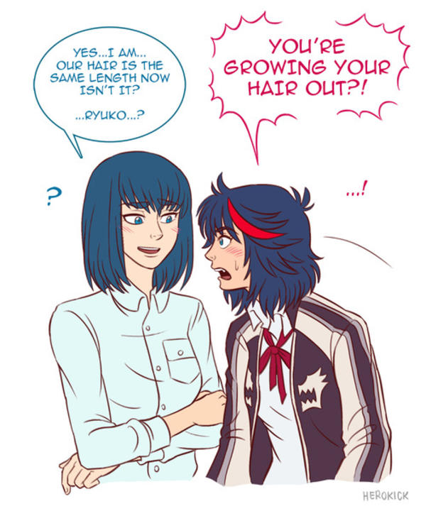 First Korra With Her Hair Short, Now Satsuki With Medium Hair | Kill la ...