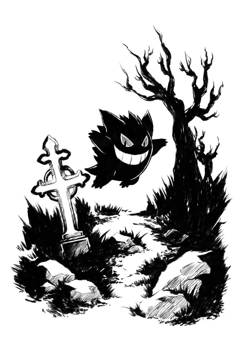 Gengar checking his own grave | Pokémon | Know Your Meme