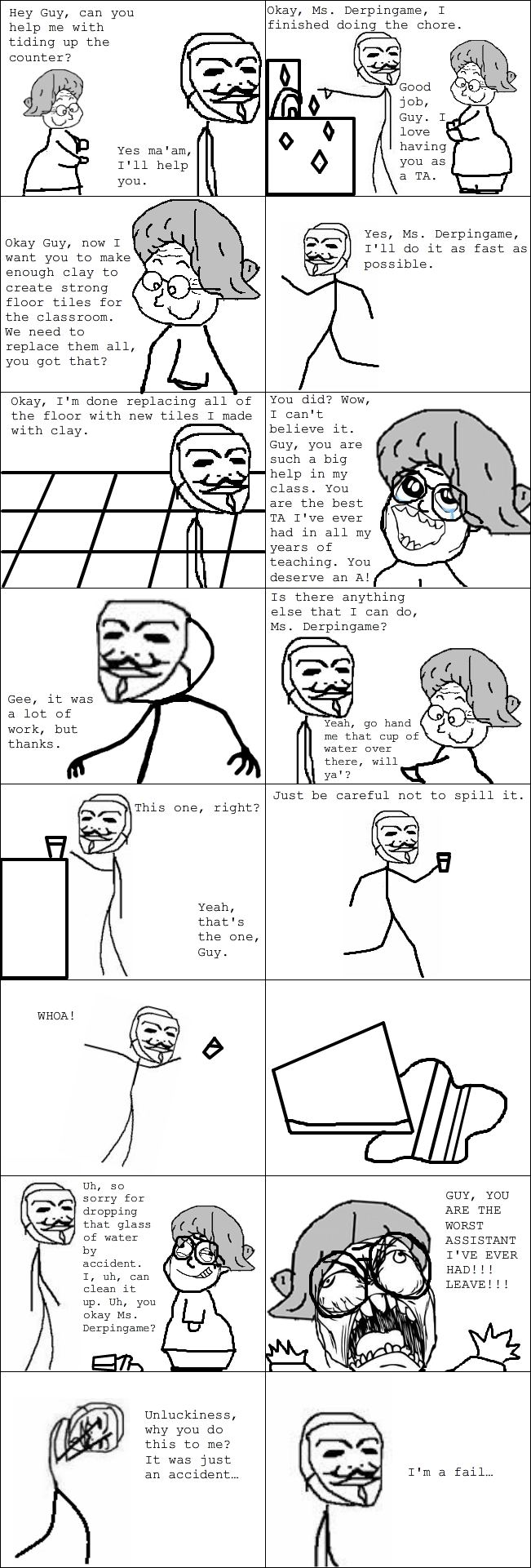 Epic Fail Guy Rage Comic School | Epic Fail Guy | Know Your Meme