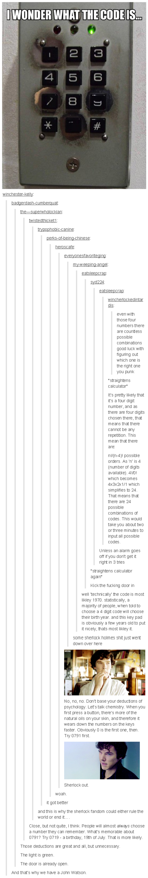 The code is... | Tumblr | Know Your Meme