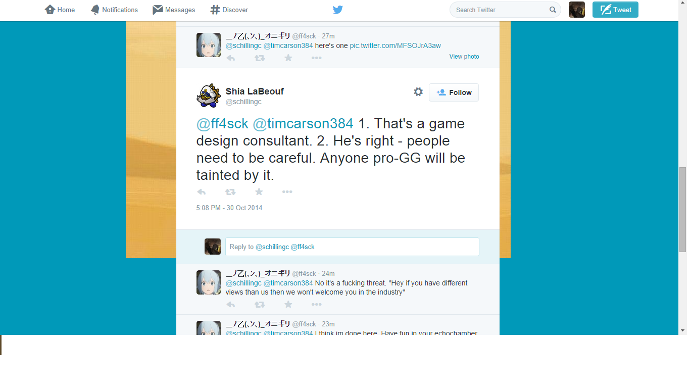 Eurogamer/IGN/Edge journalist "if you are (devloper) pro gamergate you ...
