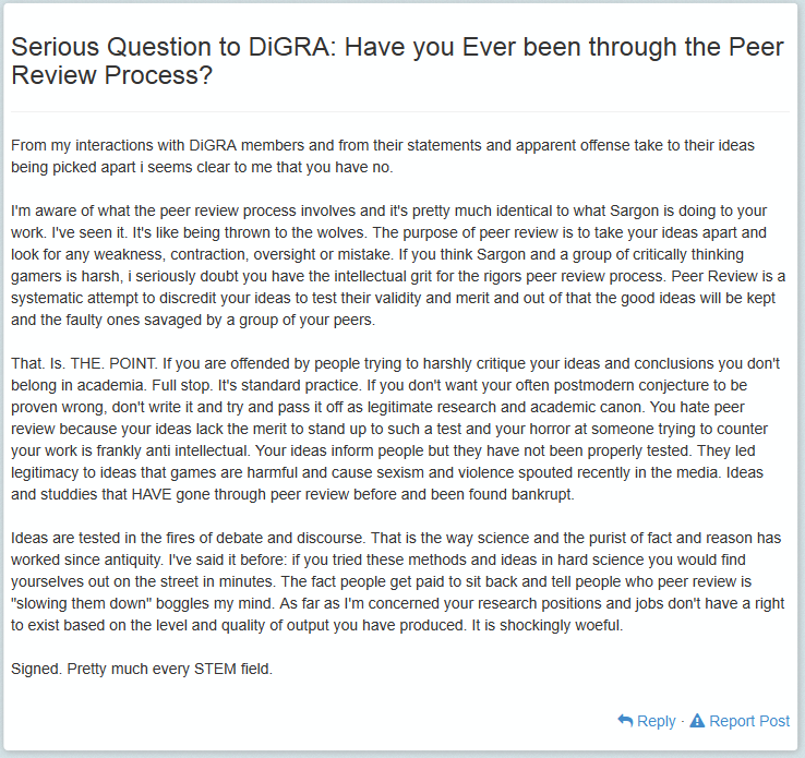 Serious Question to DiGRA: Have you Ever been through the Peer Review ...