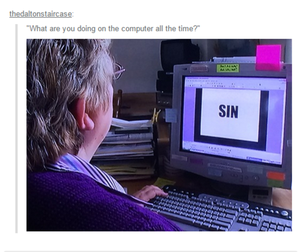 It's a sin | Tumblr | Know Your Meme
