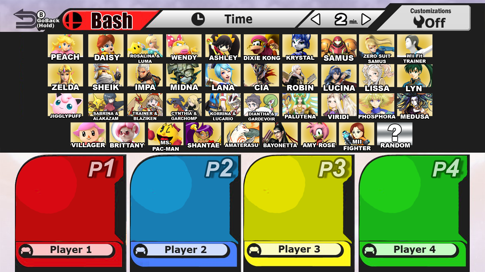 Super Bash Sisters roster | Super Smash Brothers | Know Your Meme