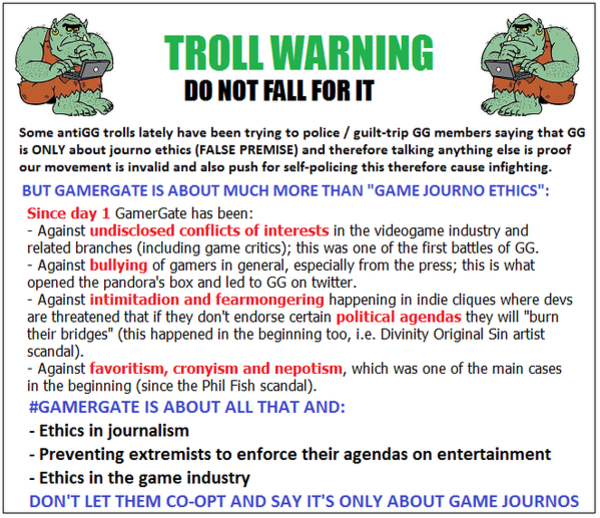 GG Troll Warning #27565409 | GamerGate | Know Your Meme