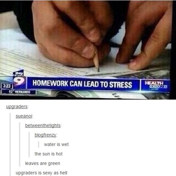 Homework can lead to stress. | Tumblr | Know Your Meme