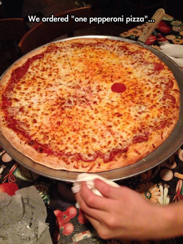 One Pepperoni Pizza | Pizza | Know Your Meme