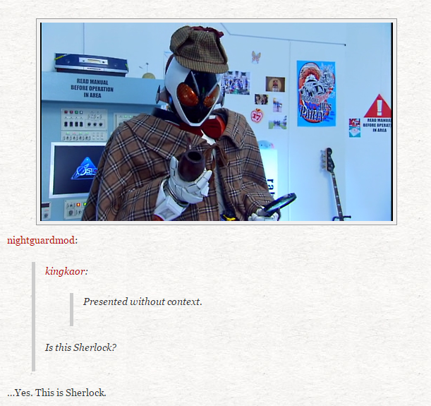 Fourze Holmes | Sherlock | Know Your Meme