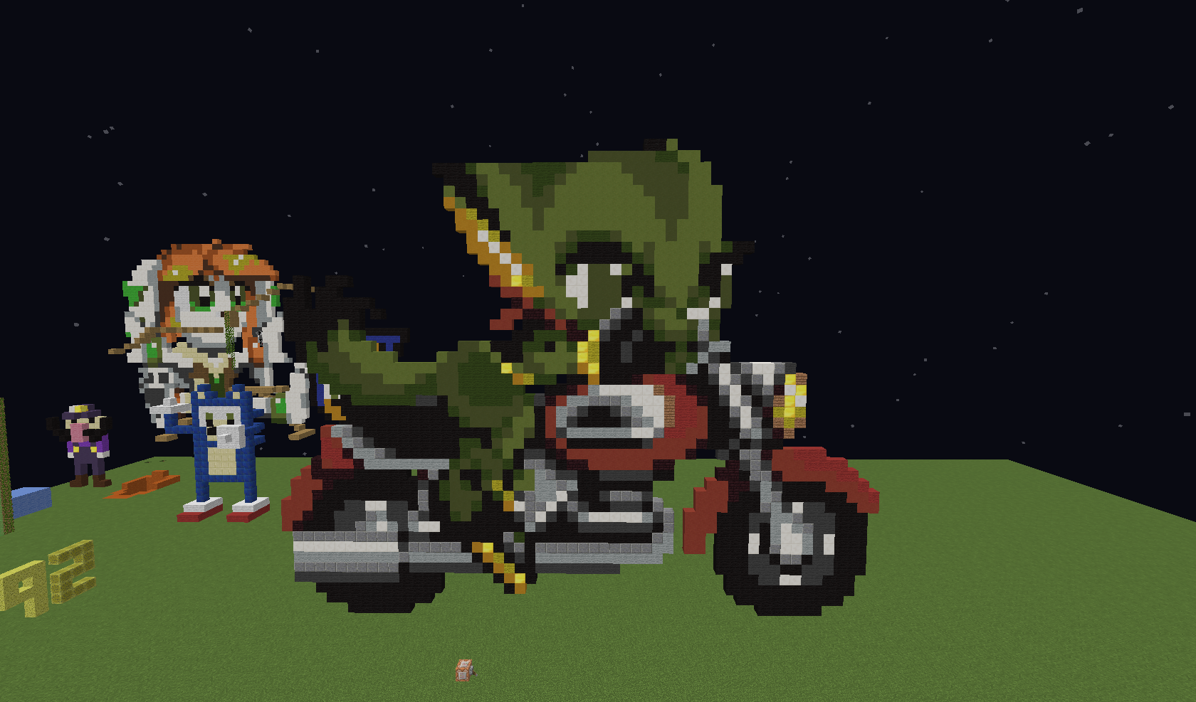 Carol & Motorcycle | Minecraft Pixel Art | Know Your Meme