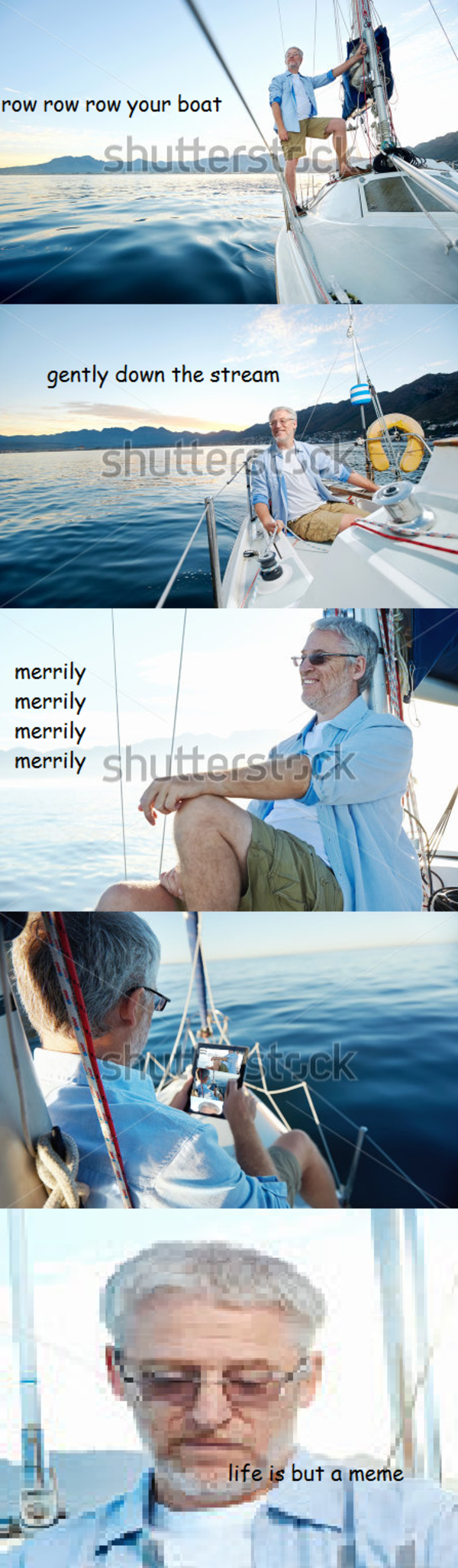 row row row your boat | Captioned Stock Photos | Know Your Meme