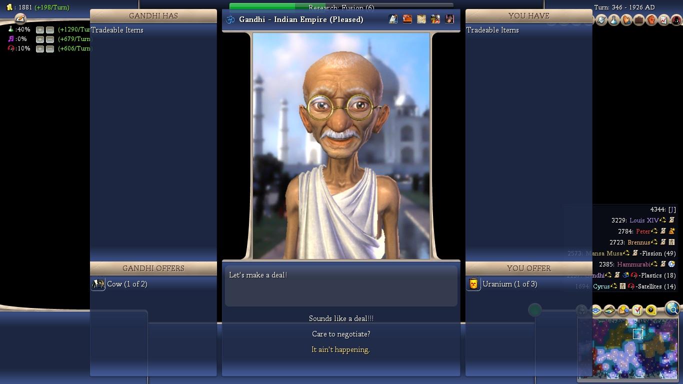 Nice Try, Gandhi | Nuclear Gandhi | Know Your Meme