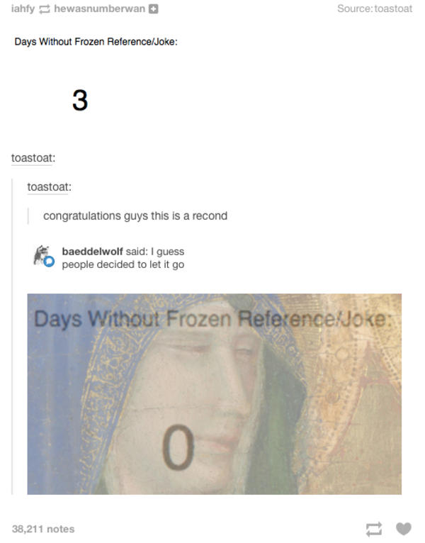 Days Without | Frozen | Know Your Meme