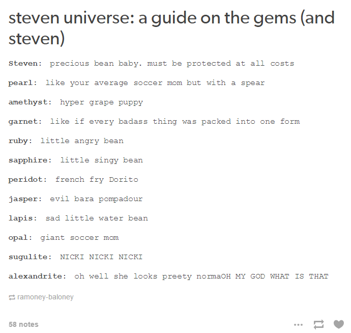Guide to the Gems | Steven Universe | Know Your Meme