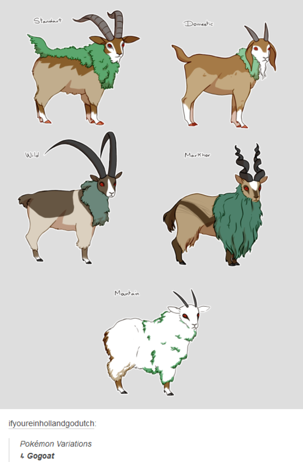 gogoat variations | Pokemon Variants | Know Your Meme