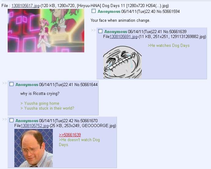 >yfw they change the animation | /a/ | Know Your Meme