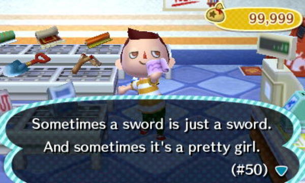Yes... Just a sword... | Animal Crossing | Know Your Meme