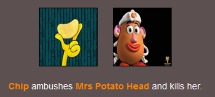 Stone cold, Chip, stone cold. | Hunger Games Simulator | Know Your Meme