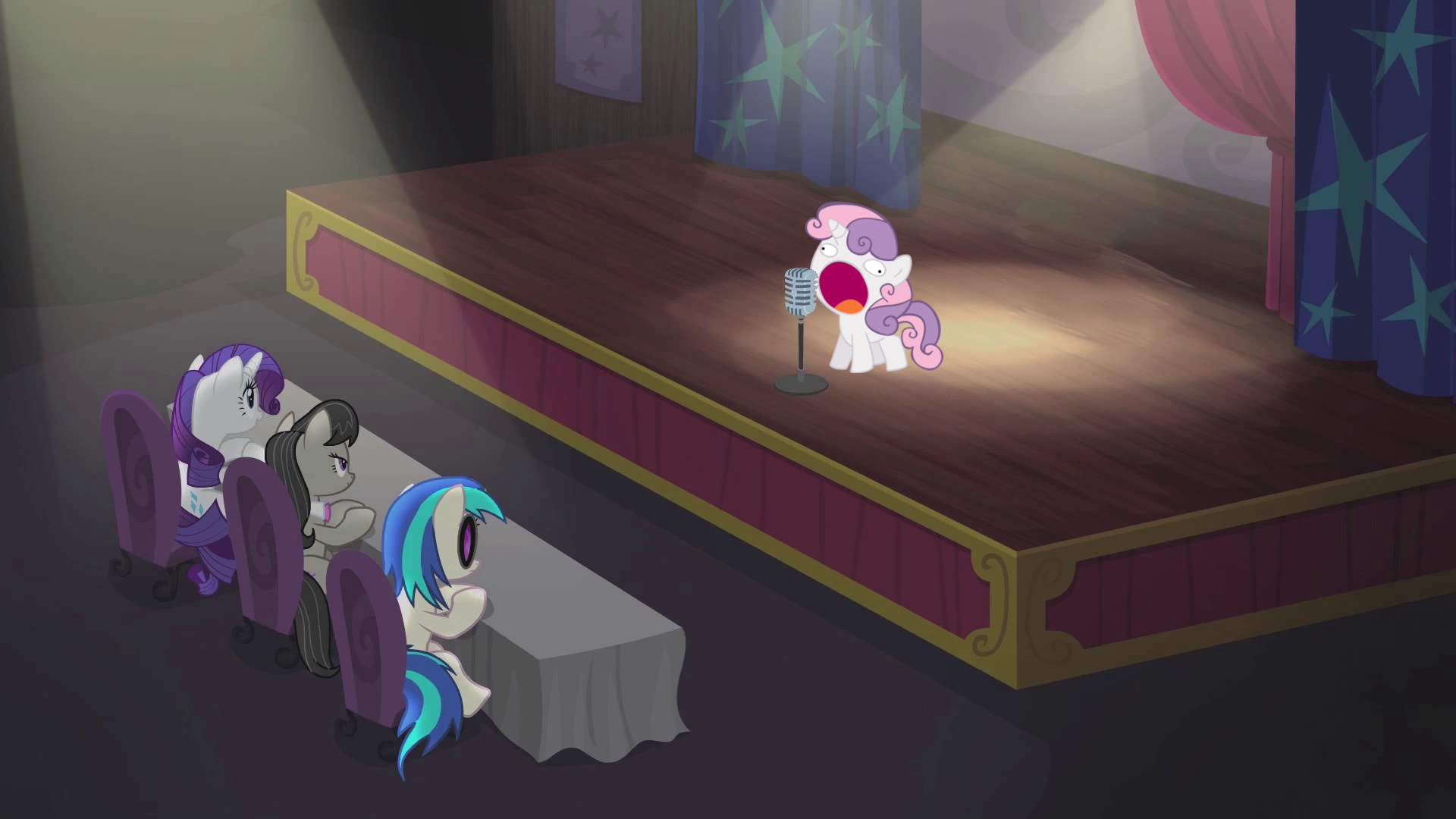 Sing for the musicians | Sweetie Belle Derelle | Know Your Meme