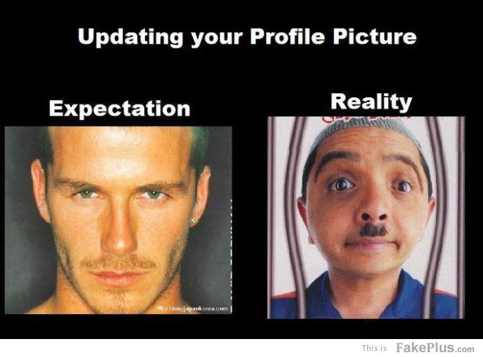 Uploading your profile pic | Expectation vs. Reality | Know Your Meme