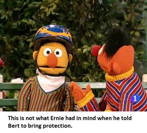 At least he has some protection | Bertstrips | Know Your Meme