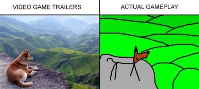 Trailers and actual Gameplay | Video Game Logic | Know Your Meme