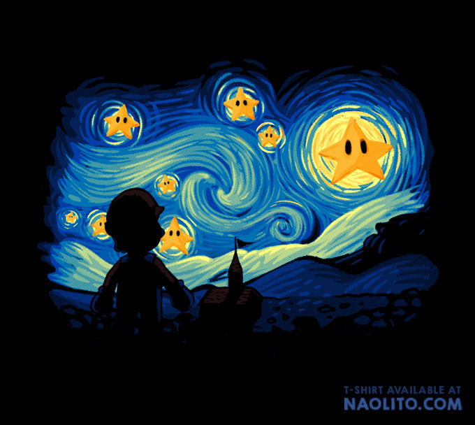 "Super Starry Night" by Naolito | Super Mario | Know Your Meme