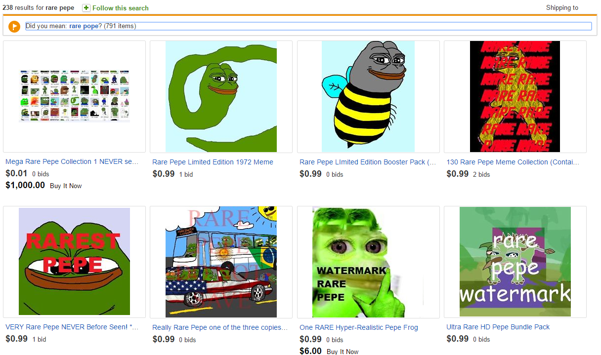 eBay Listings | Rare Pepe | Know Your Meme