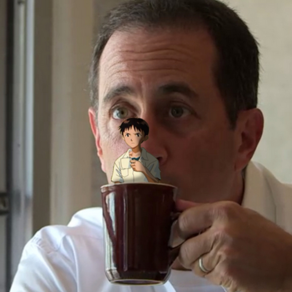 seinfeld | Shinji Holding a Mug | Know Your Meme