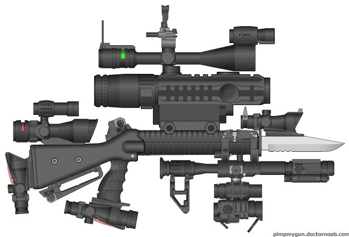 Too many scopes | Tacticool | Know Your Meme