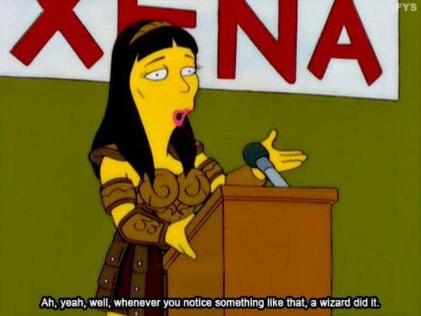 Xena answers questions | The Simpsons | Know Your Meme