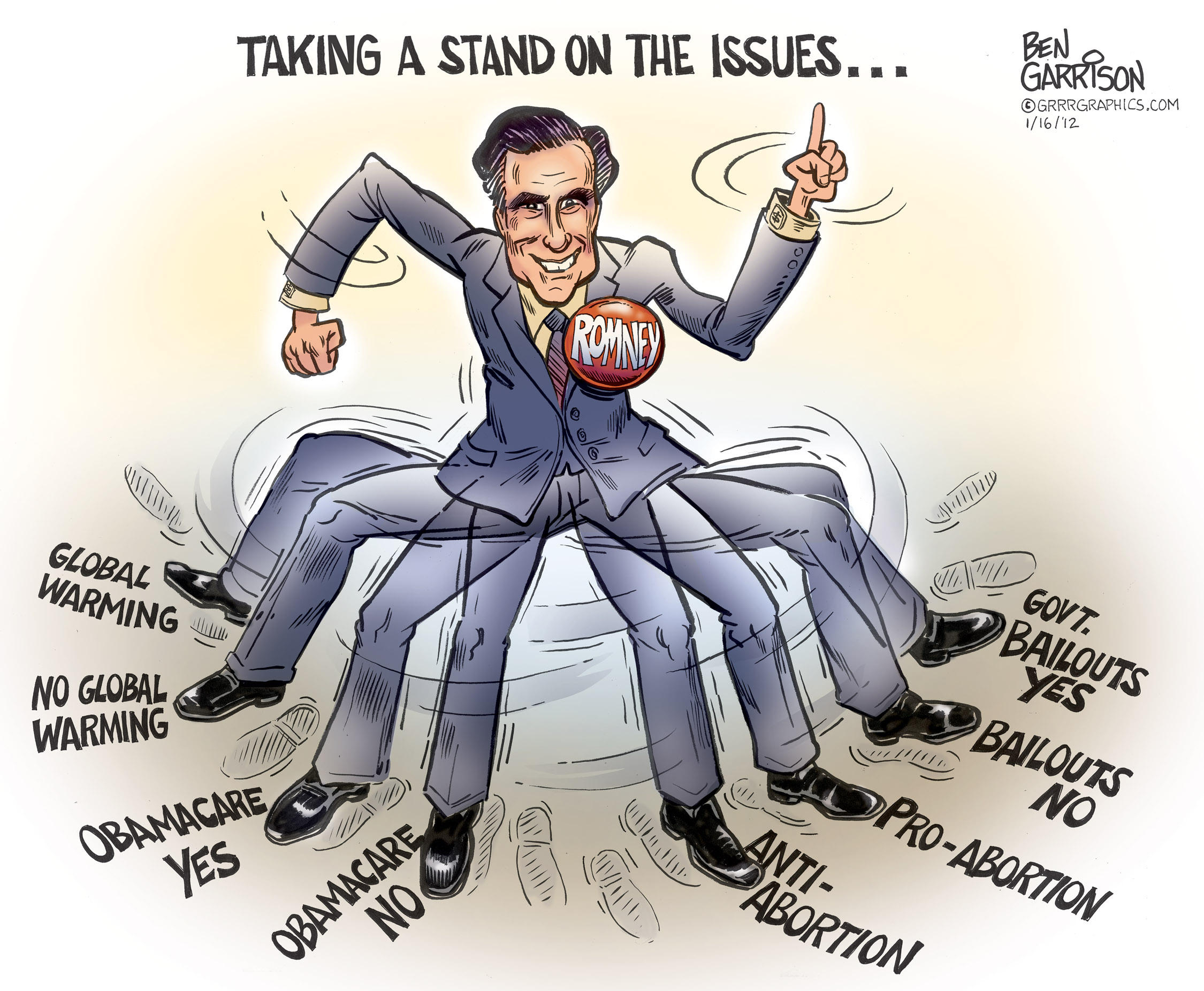 Romney takes a stand on the issues | Ben Garrison | Know Your Meme