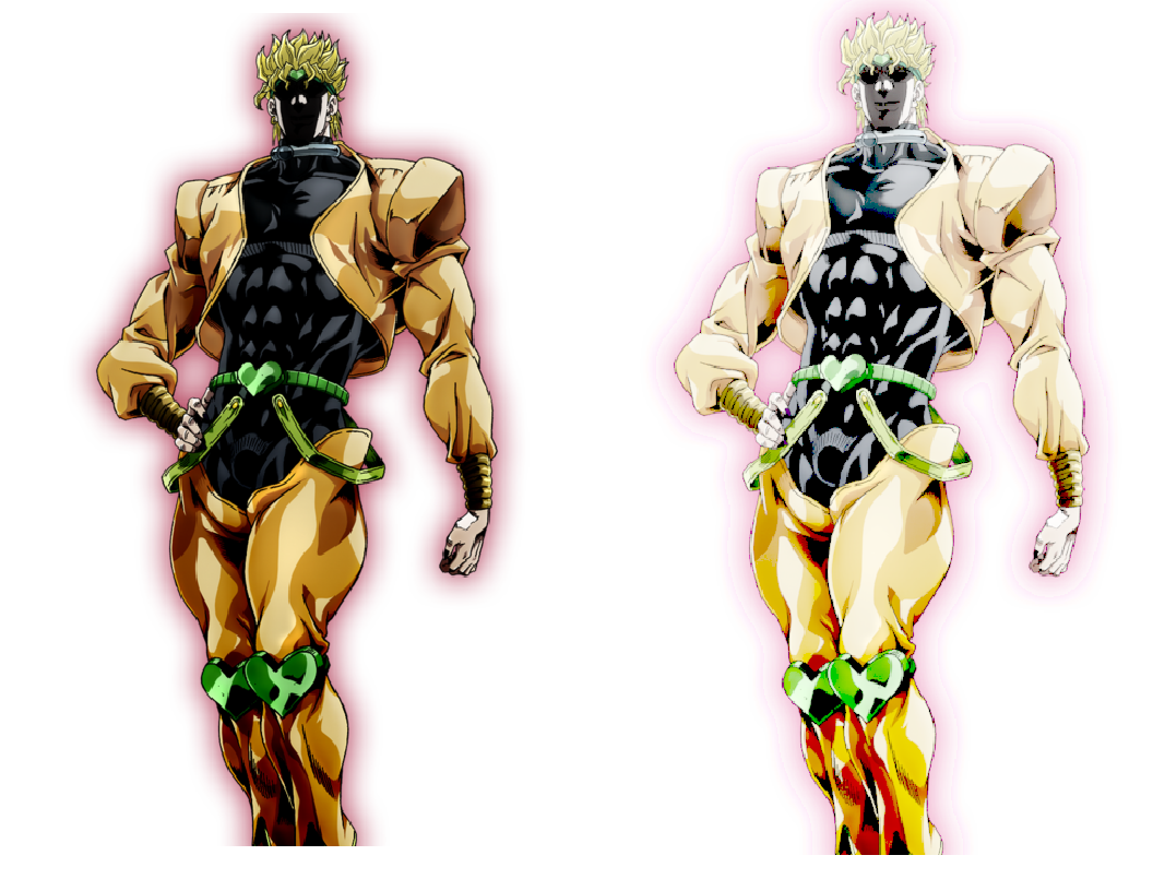 I played with the GAMMA to see the actual DIO face befor he is ...