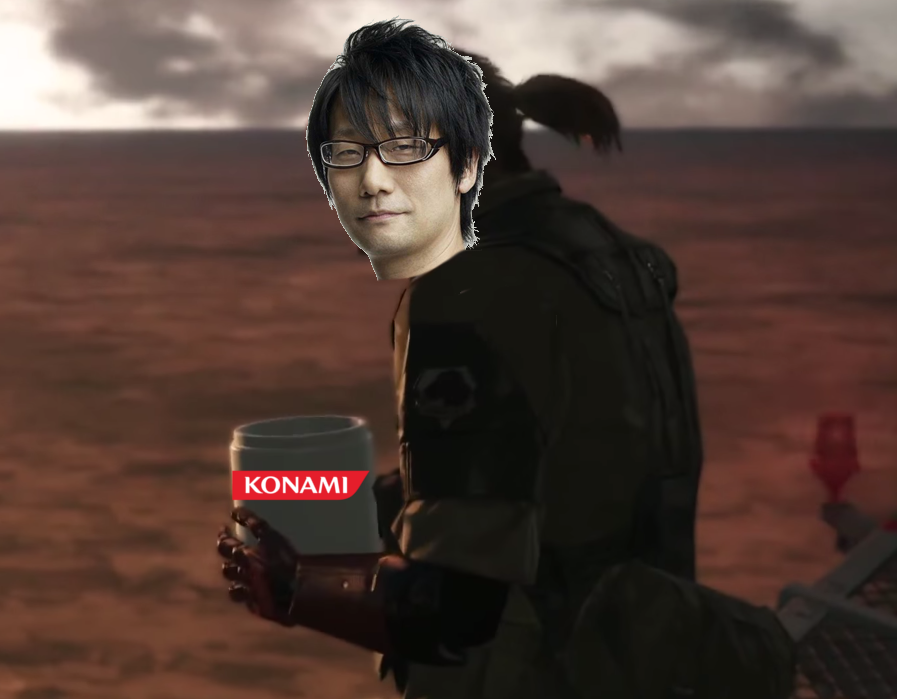 Standing on the edge of Konami | Hideo Kojima | Know Your Meme