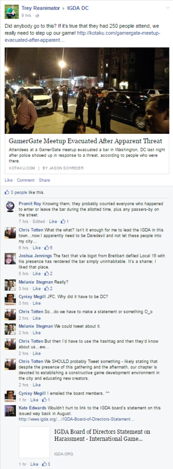 IGDA responds to bomb threat in Washington DC | GamerGate | Know Your Meme