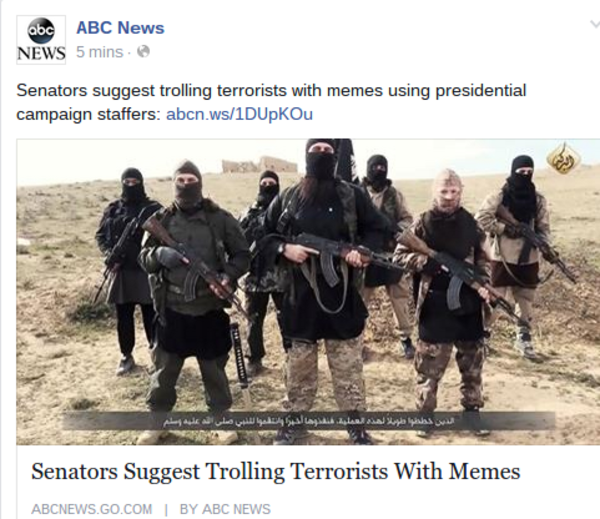 Senators Suggest Trolling Terrorists With Memes | Memes | Know Your Meme