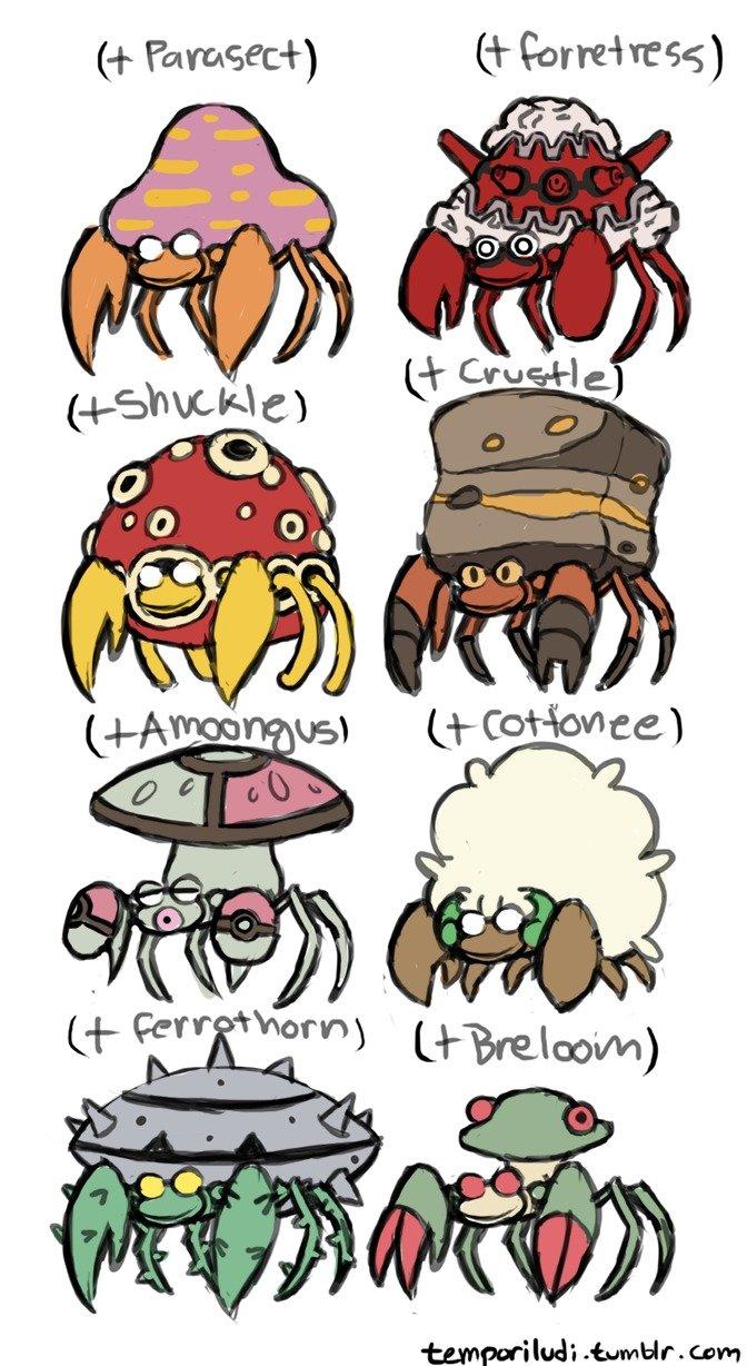 Parasect variations | Pokemon Variants | Know Your Meme