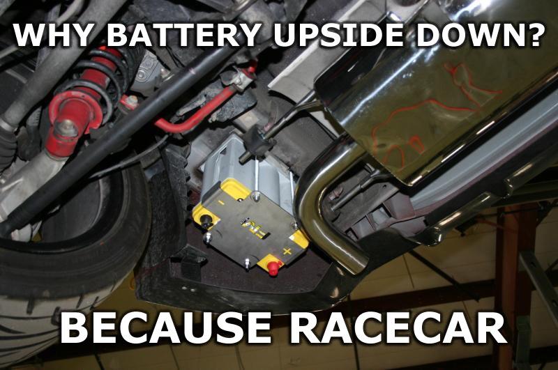 Upside down battery | BECAUSE RACE CAR | Know Your Meme