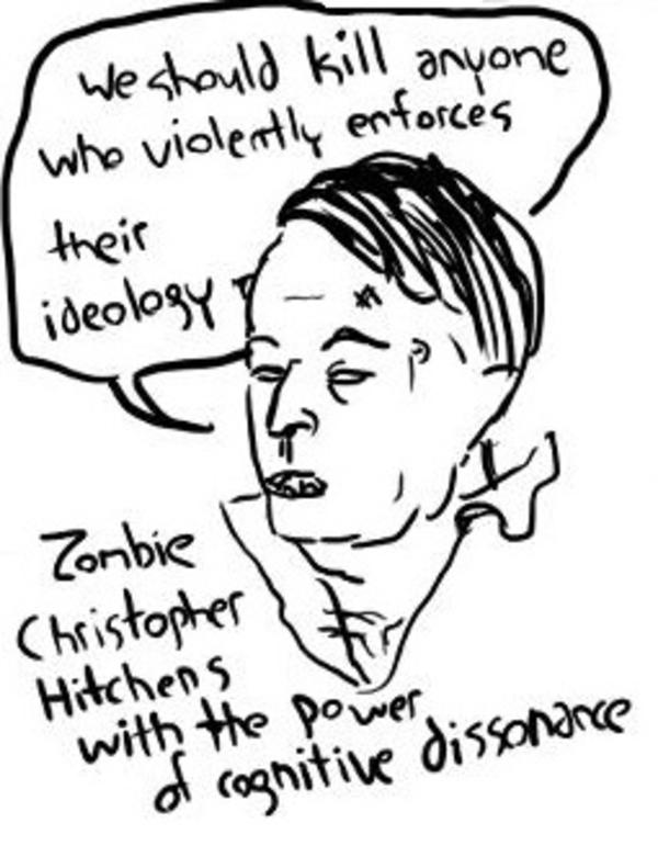 Zombie Christopher Hitchens with the power of cognitive dissonance ...