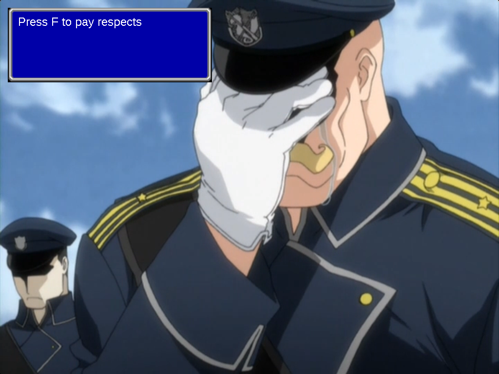 Fullmetal Alchemist - Press F to pay respects | Press F to Pay Respects ...
