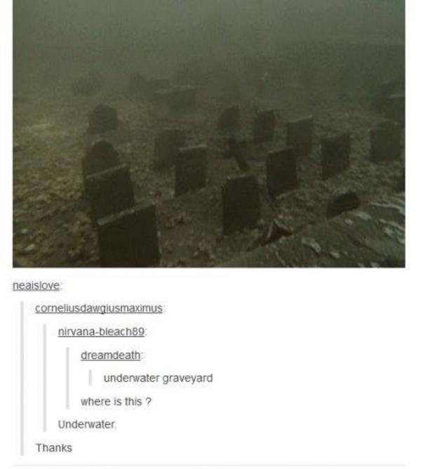 Underwater graveyard | Tumblr | Know Your Meme