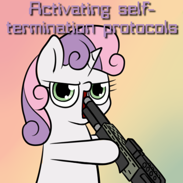 activating self-termination protocol | Sweetie Bot | Know Your Meme