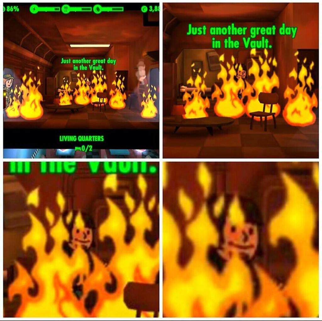 This is fine | Fallout | Know Your Meme
