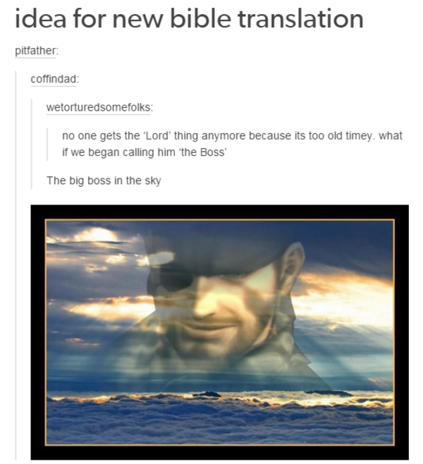 Big Boss in the sky | Metal Gear | Know Your Meme