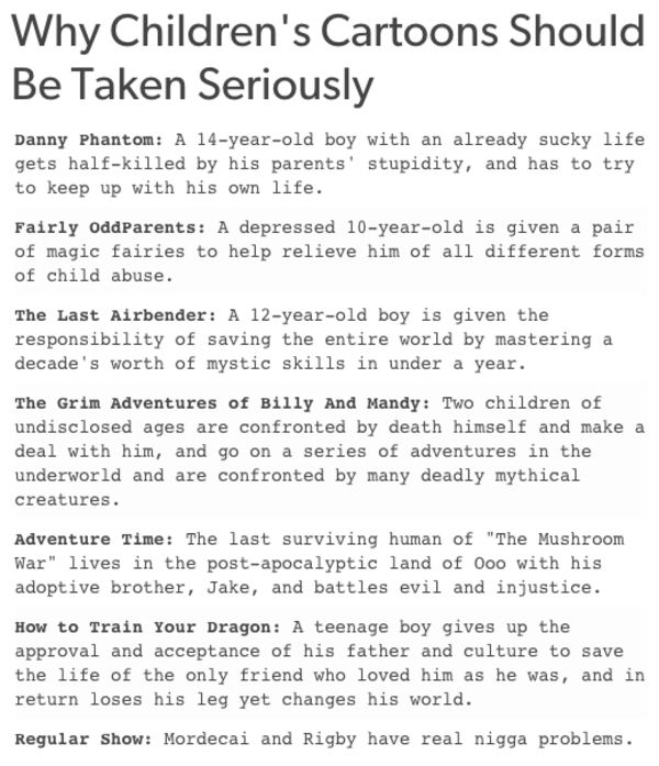 Why children's cartoons should be taken seriously | Tumblr | Know Your Meme