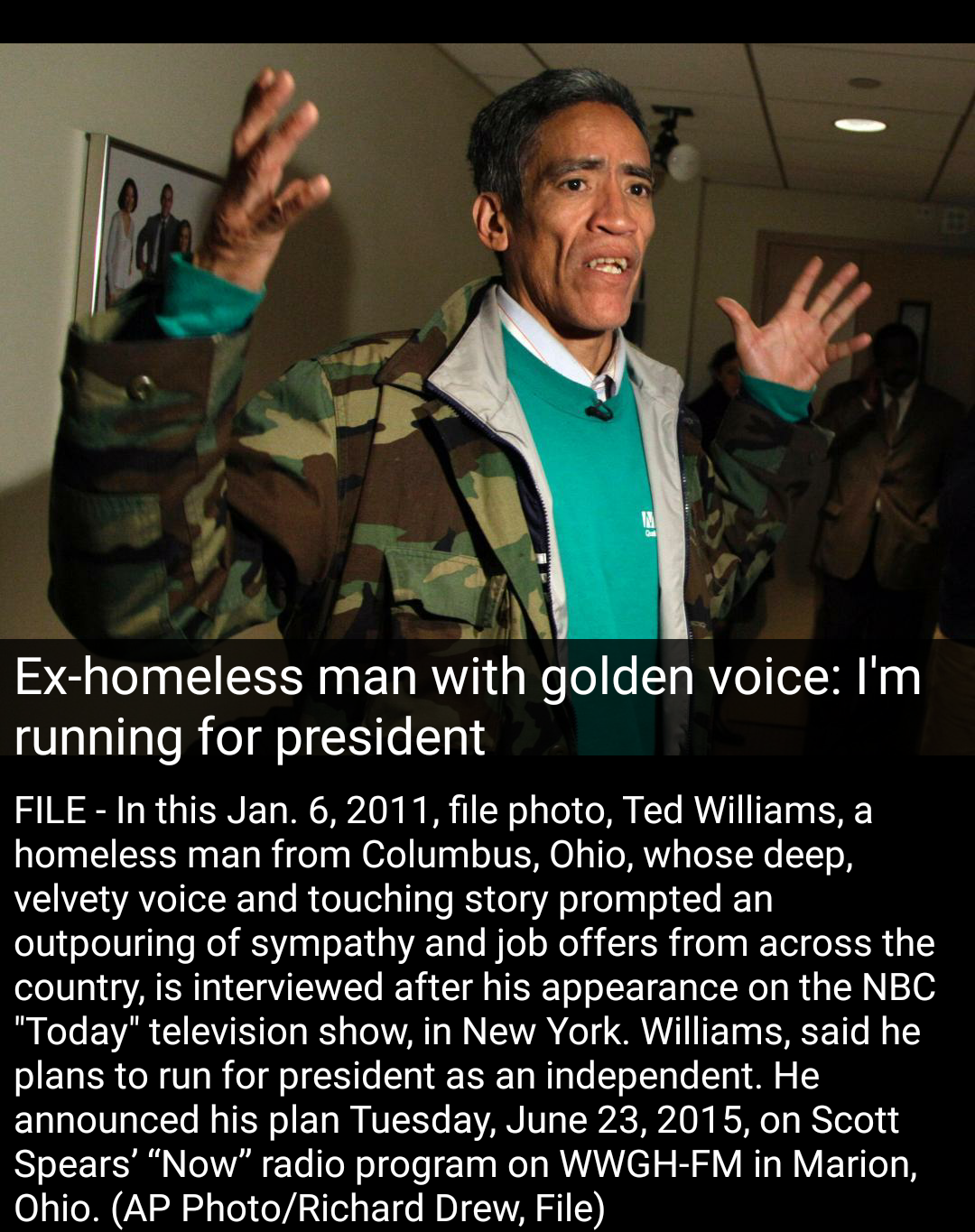 Ted 2016 | Ted Williams / The Golden Voice | Know Your Meme