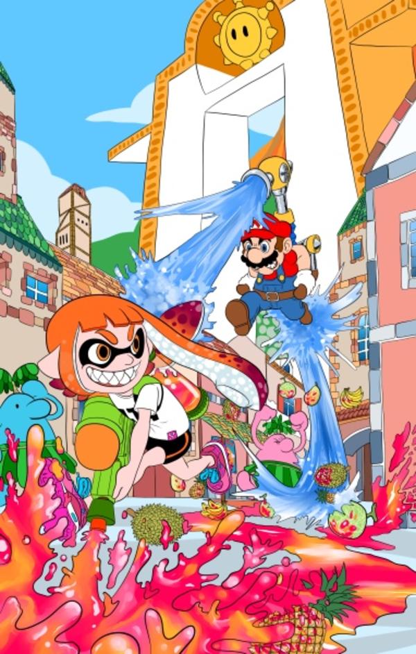 Inkling Girl VS Mario | Splatoon | Know Your Meme