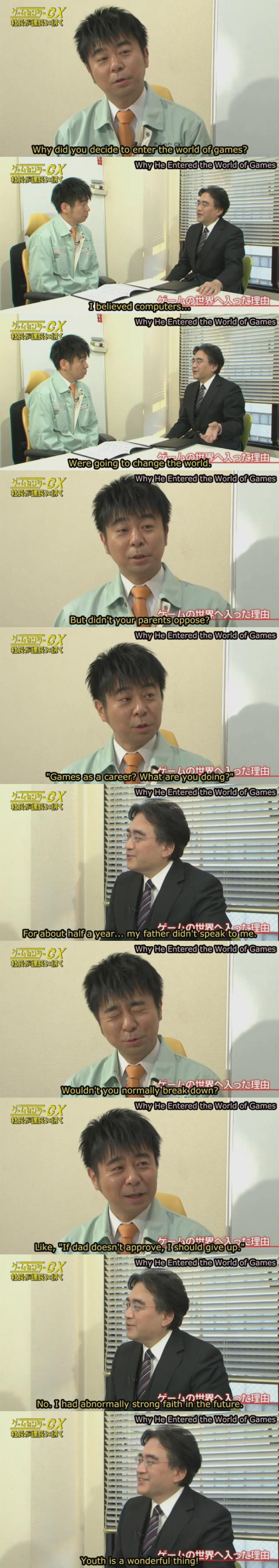 "Youth is a wonderful thing" | Satoru Iwata | Know Your Meme