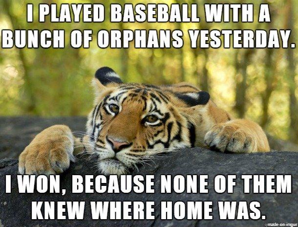 Baseball with orphans | Terrible Tiger | Know Your Meme